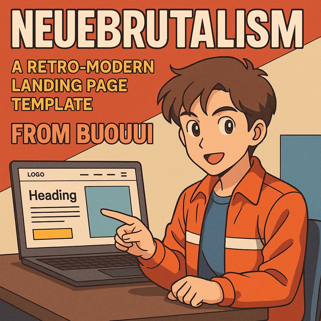 Introducing Neuebrutalism - A Retro-Modern Landing Page Template from BuouUI | BuouUI